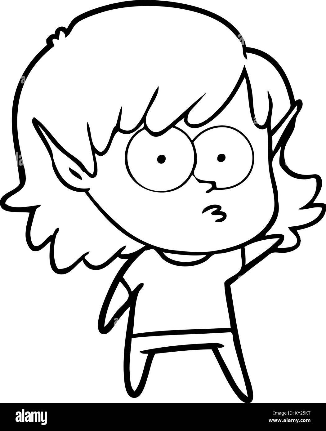 Cartoon staring woman Black and White Stock Photos & Images - Alamy