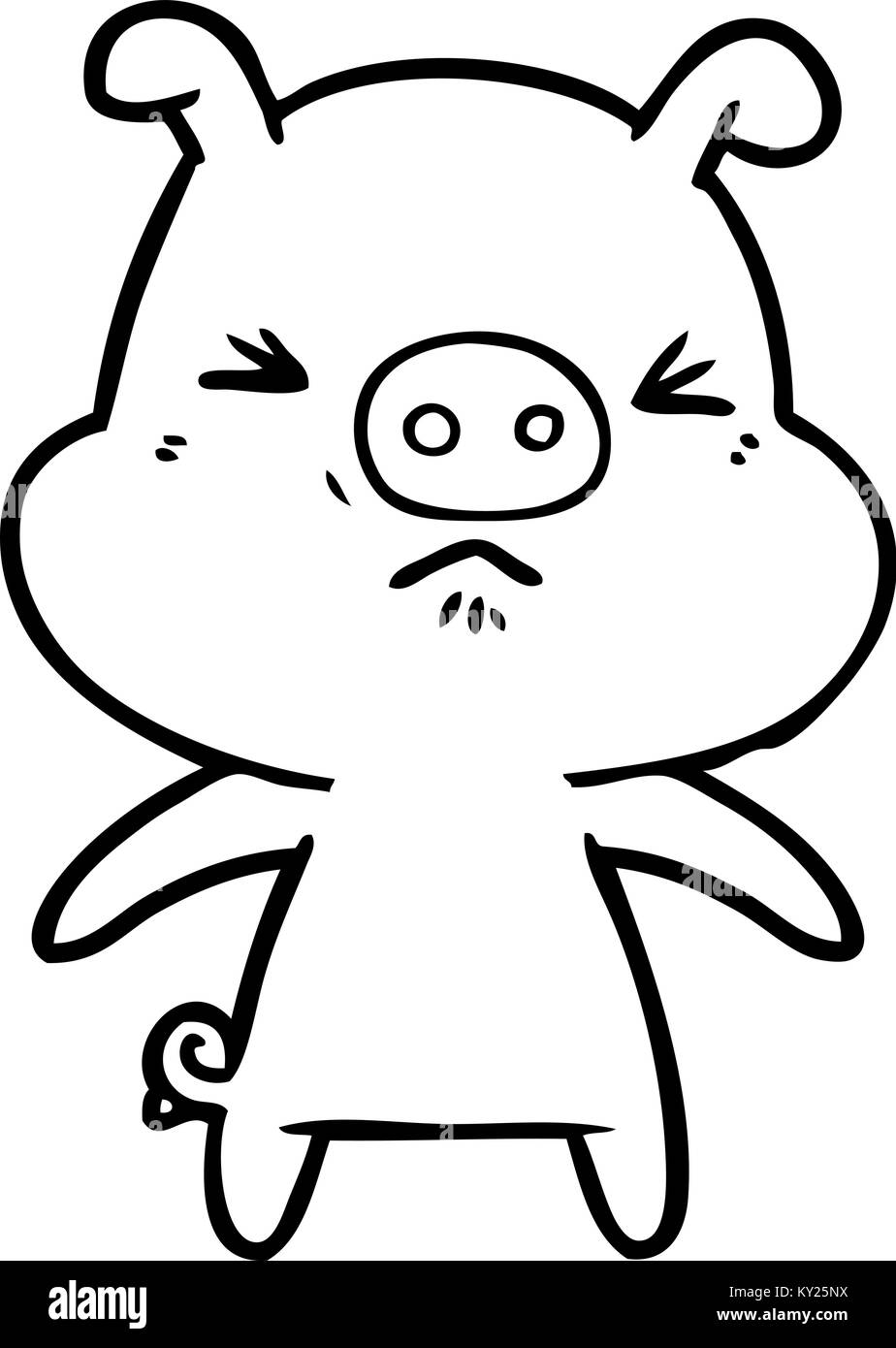 cartoon angry pig Stock Vector Image & Art - Alamy