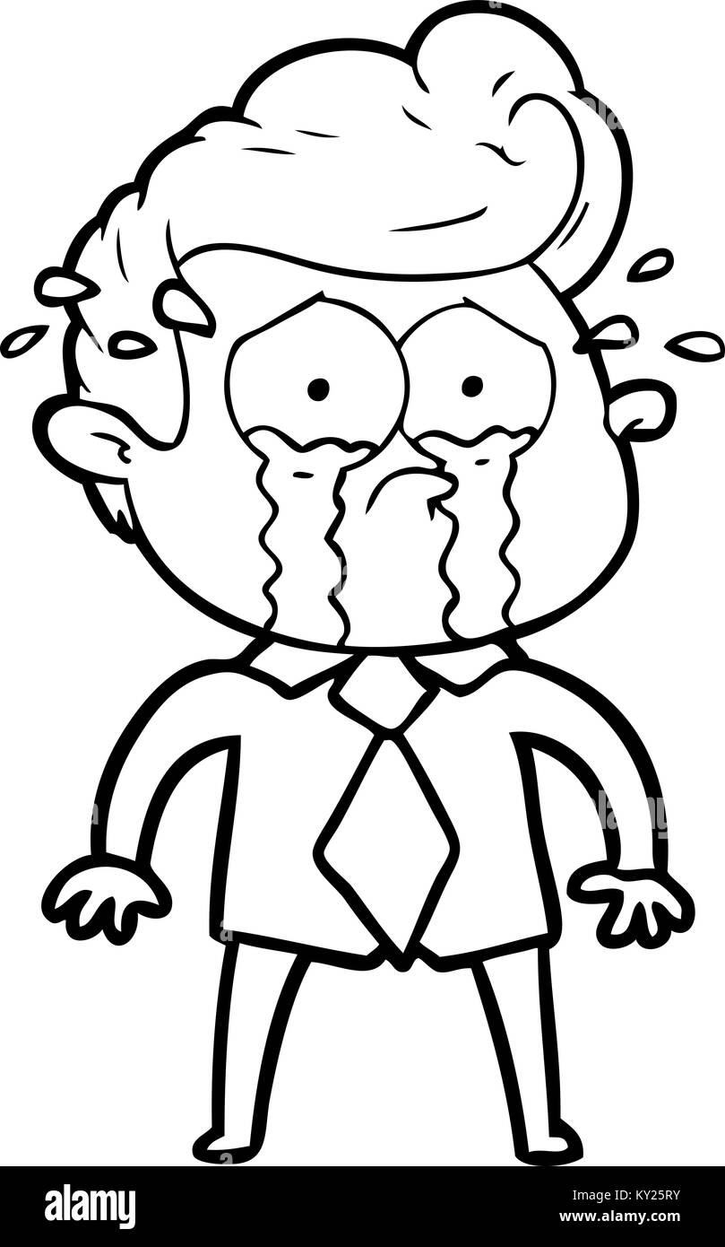 cartoon crying man Stock Vector Image & Art - Alamy