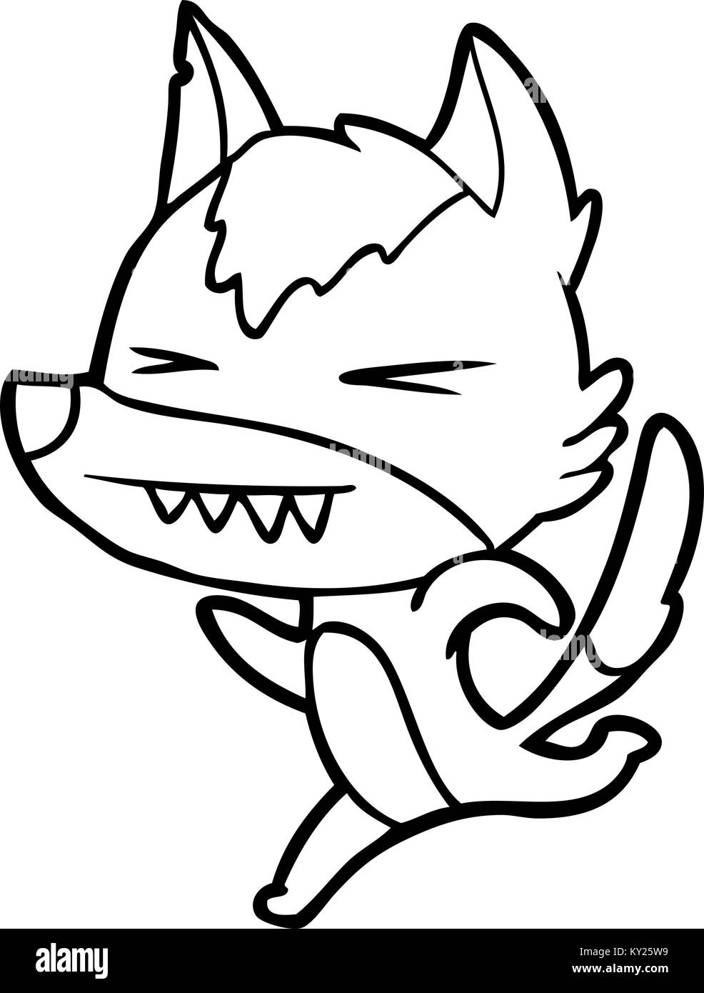 angry wolf running Stock Vector Image & Art - Alamy