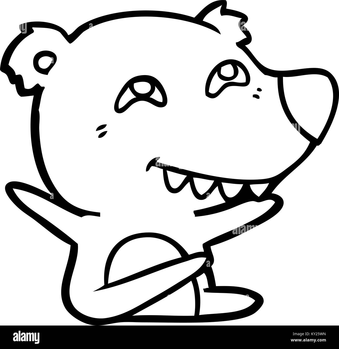 cartoon bear showing teeth Stock Vector Image & Art - Alamy