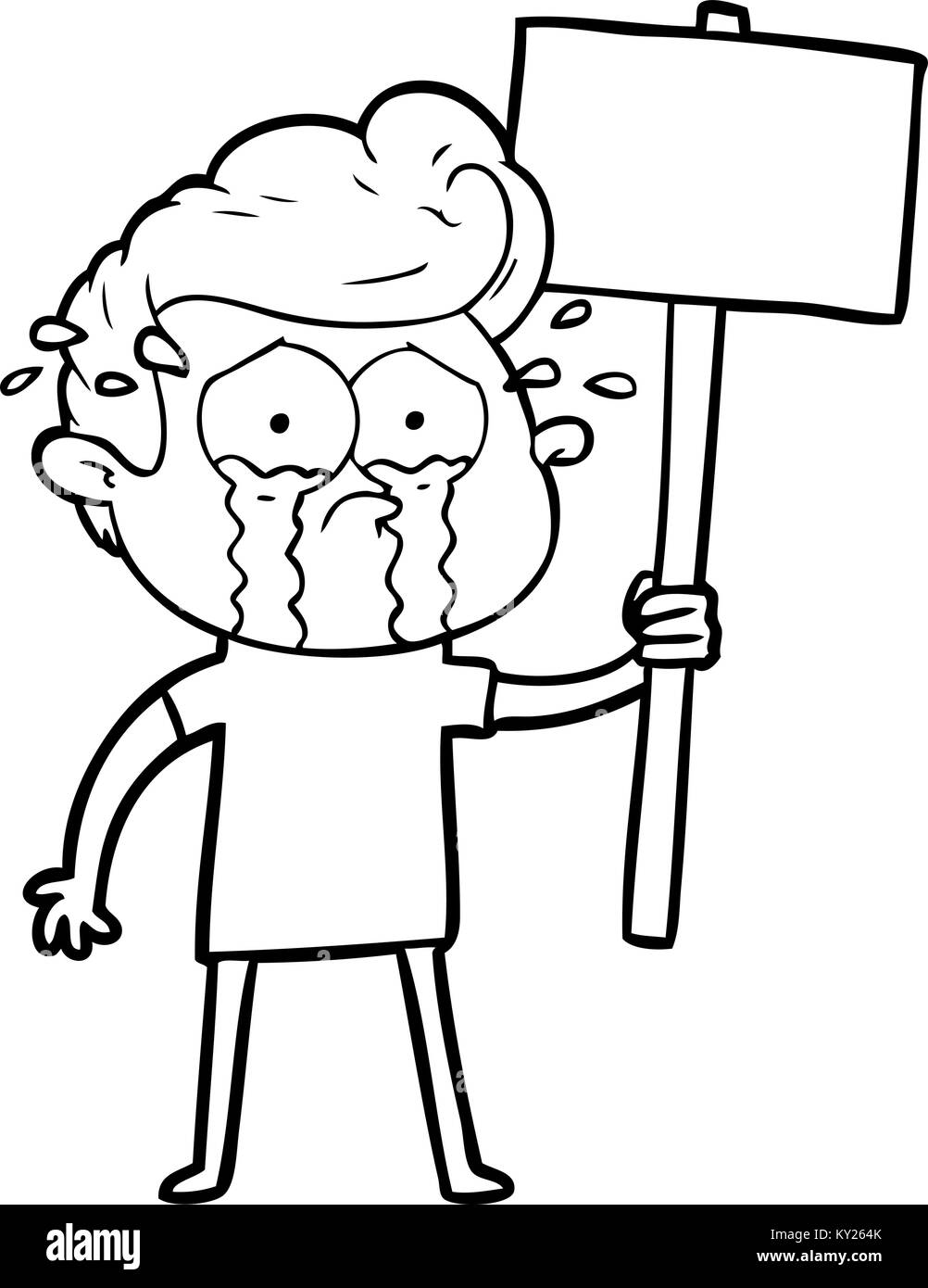 cartoon crying protester Stock Vector Image & Art - Alamy