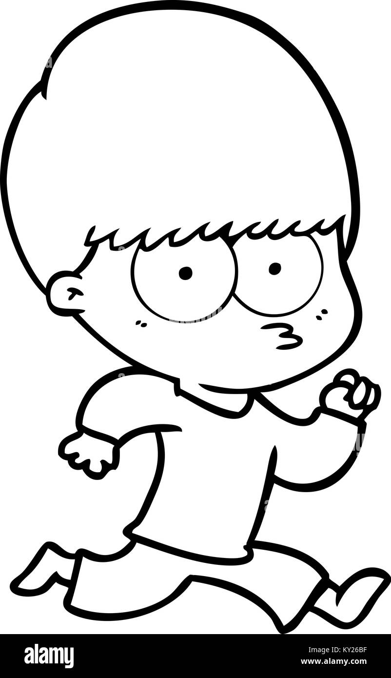 nervous cartoon boy Stock Vector Image & Art - Alamy