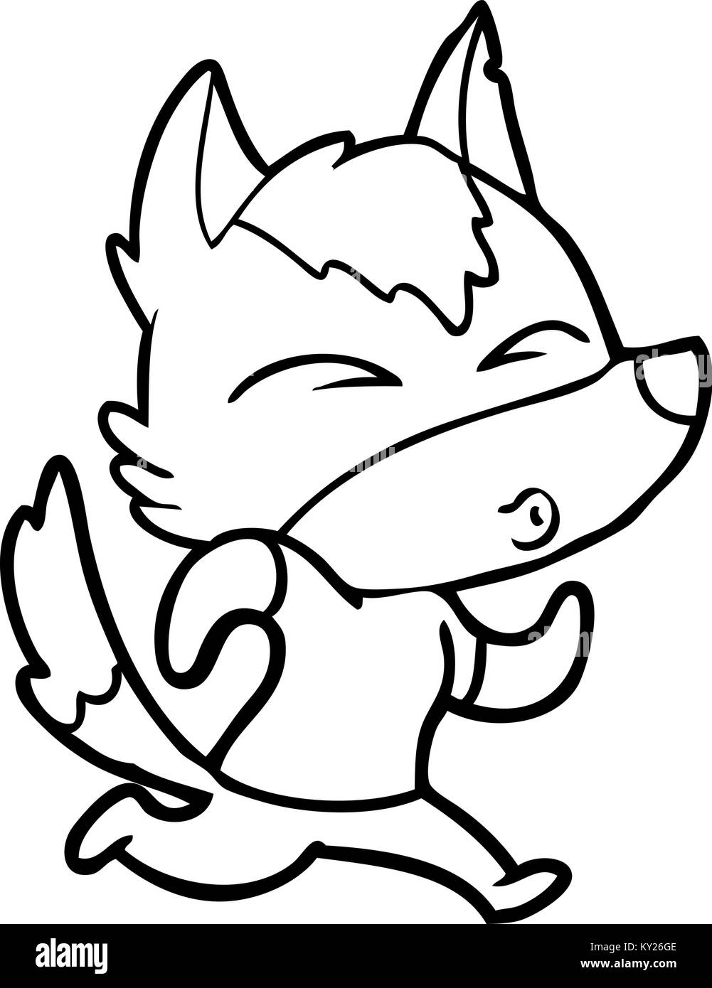 cartoon wolf running Stock Vector Image & Art - Alamy