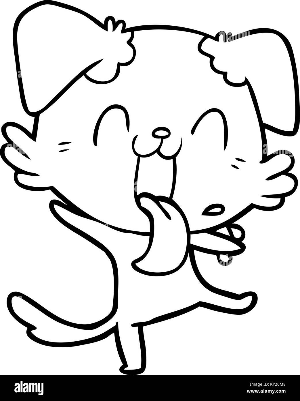 cartoon panting dog Stock Vector Image & Art - Alamy