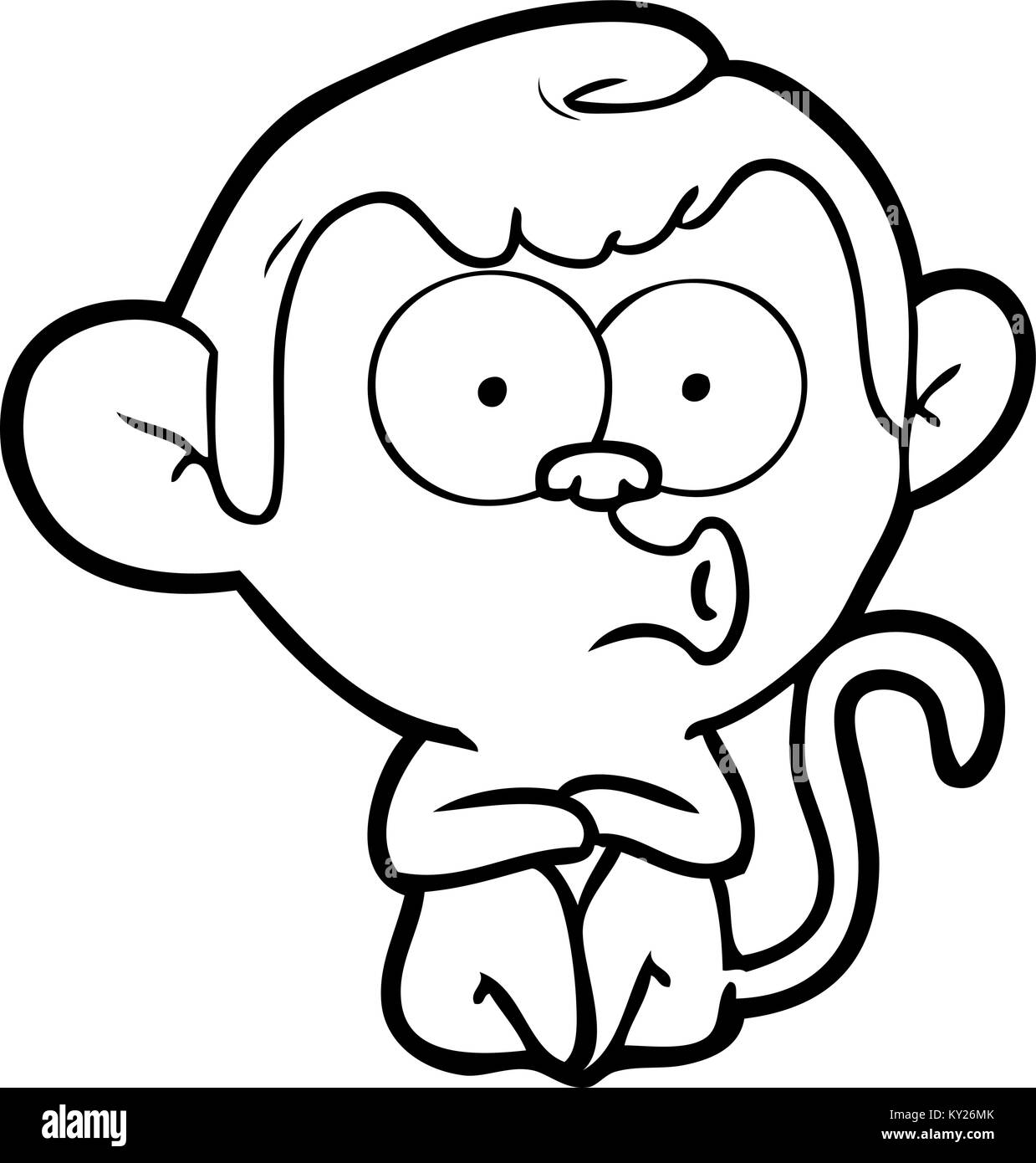 cartoon hooting monkey Stock Vector Image & Art - Alamy