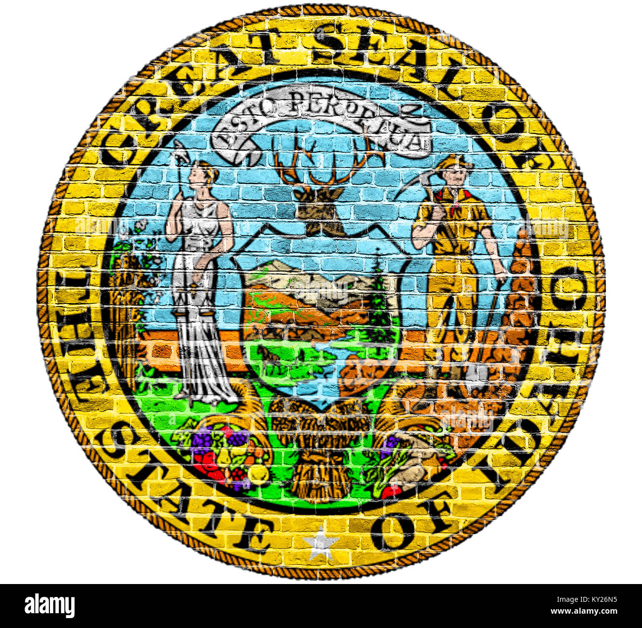 Flag of the idaho seal hi-res stock photography and images - Alamy