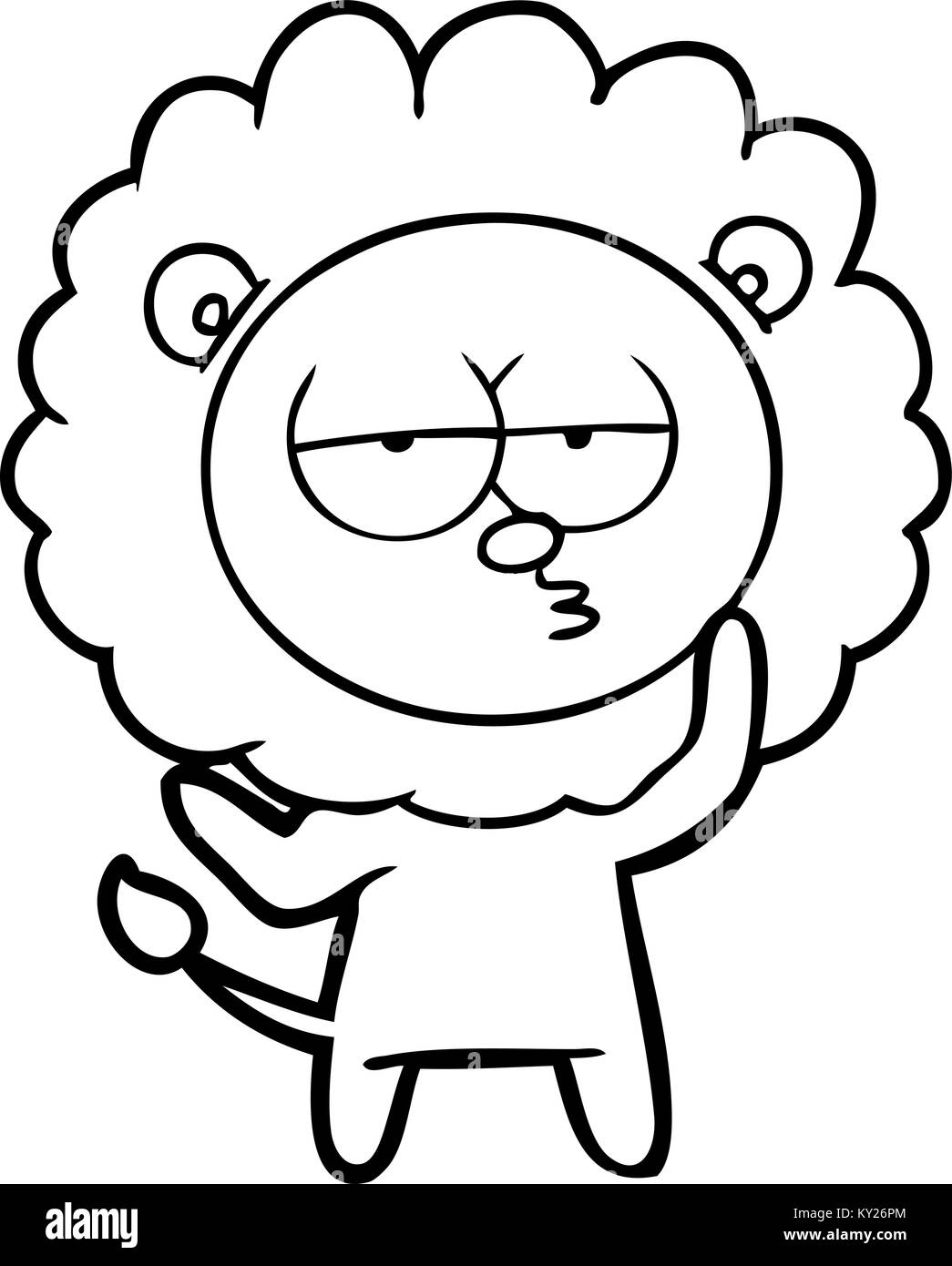 cartoon tired lion Stock Vector Image & Art - Alamy