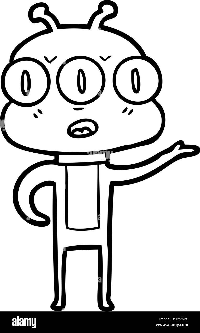 confused three eyed alien Stock Vector Image & Art - Alamy