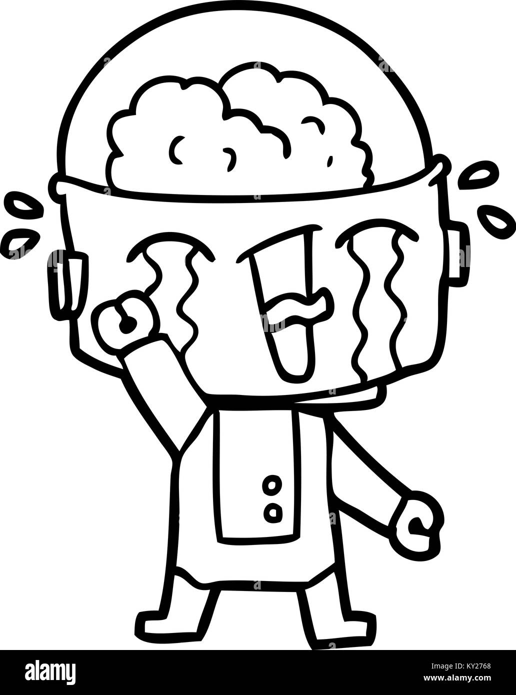 cartoon crying robot Stock Vector Image & Art - Alamy