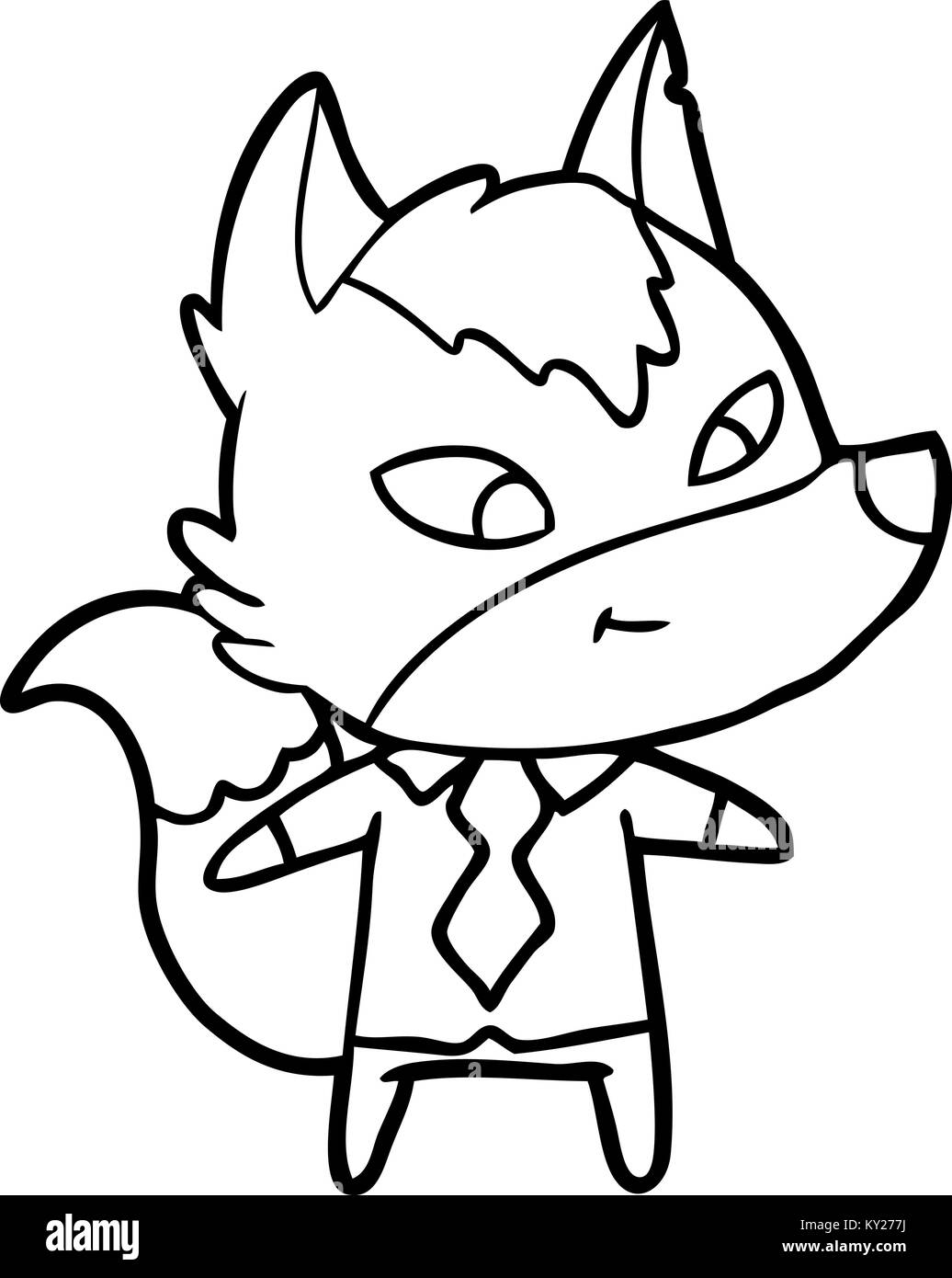 friendly cartoon wolf manager Stock Vector Image & Art - Alamy