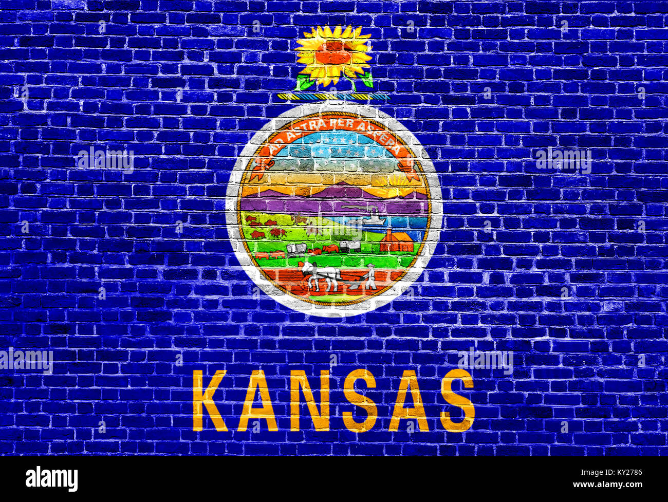Kansas usa flag background hi-res stock photography and images - Alamy