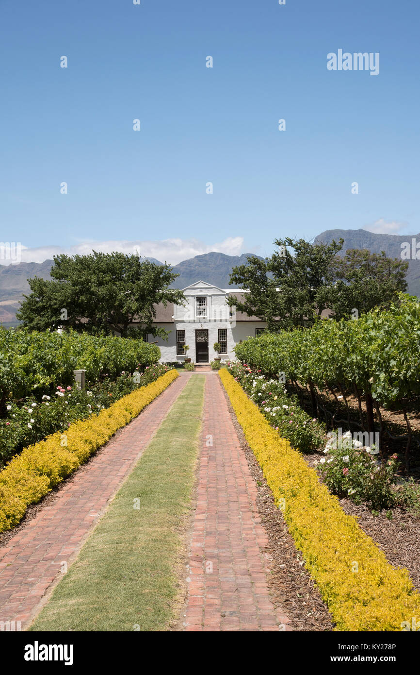 Paarl Western Cape South Africa. December 2017. Cape Dutch style ...