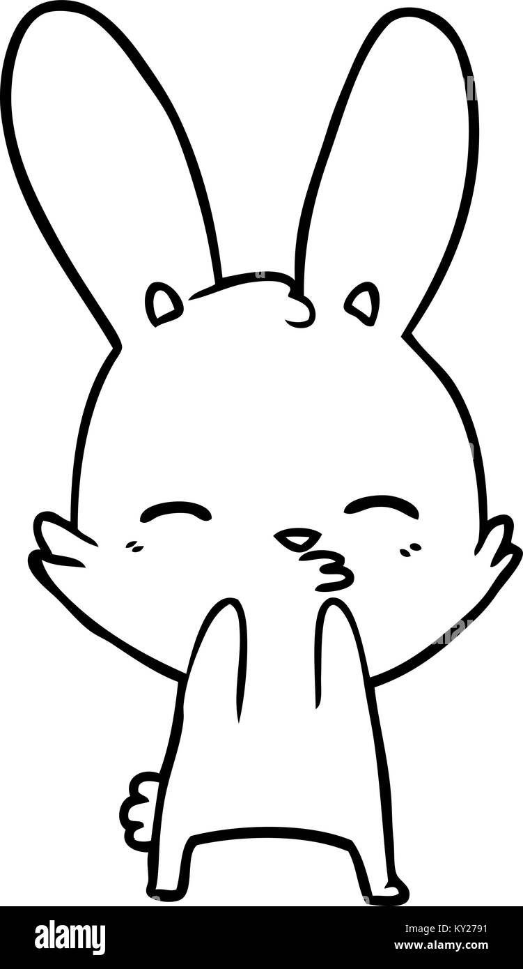 curious bunny cartoon Stock Vector Image & Art - Alamy