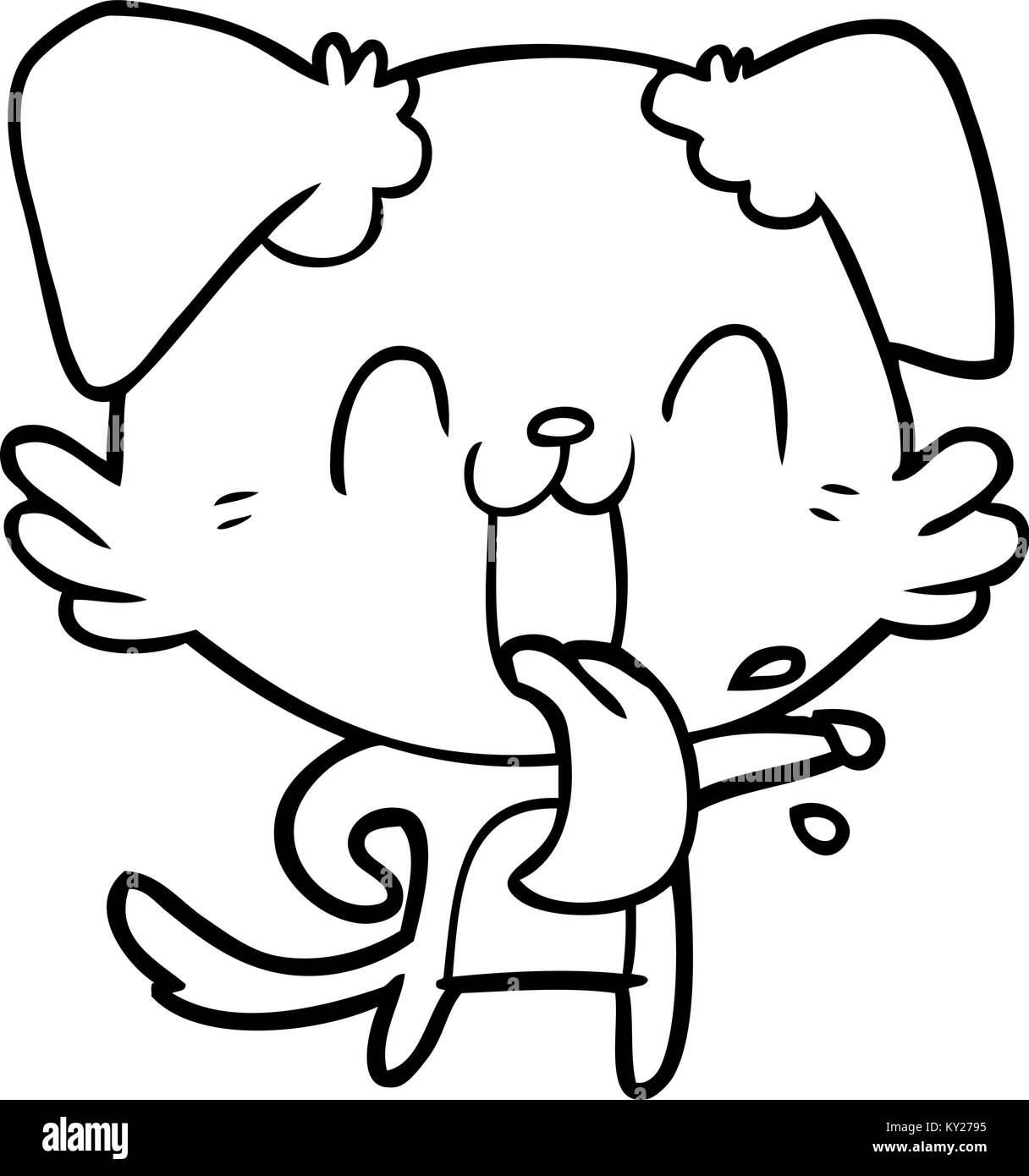 cartoon panting dog Stock Vector Image & Art - Alamy