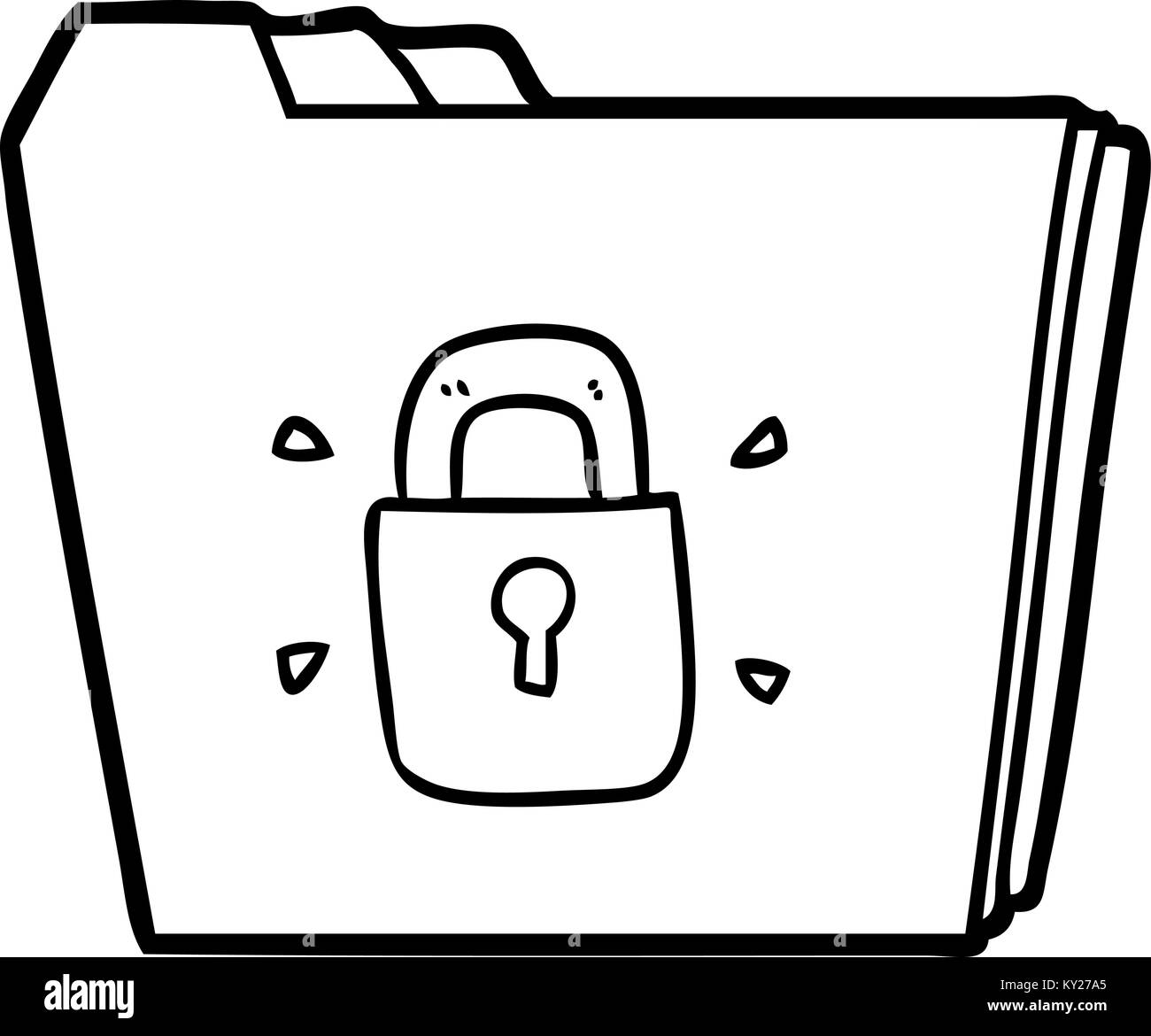 cartoon locked files Stock Vector Image & Art - Alamy