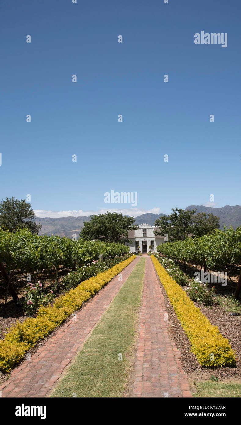 Paarl Western Cape South Africa. December 2017. Cape Dutch style ...