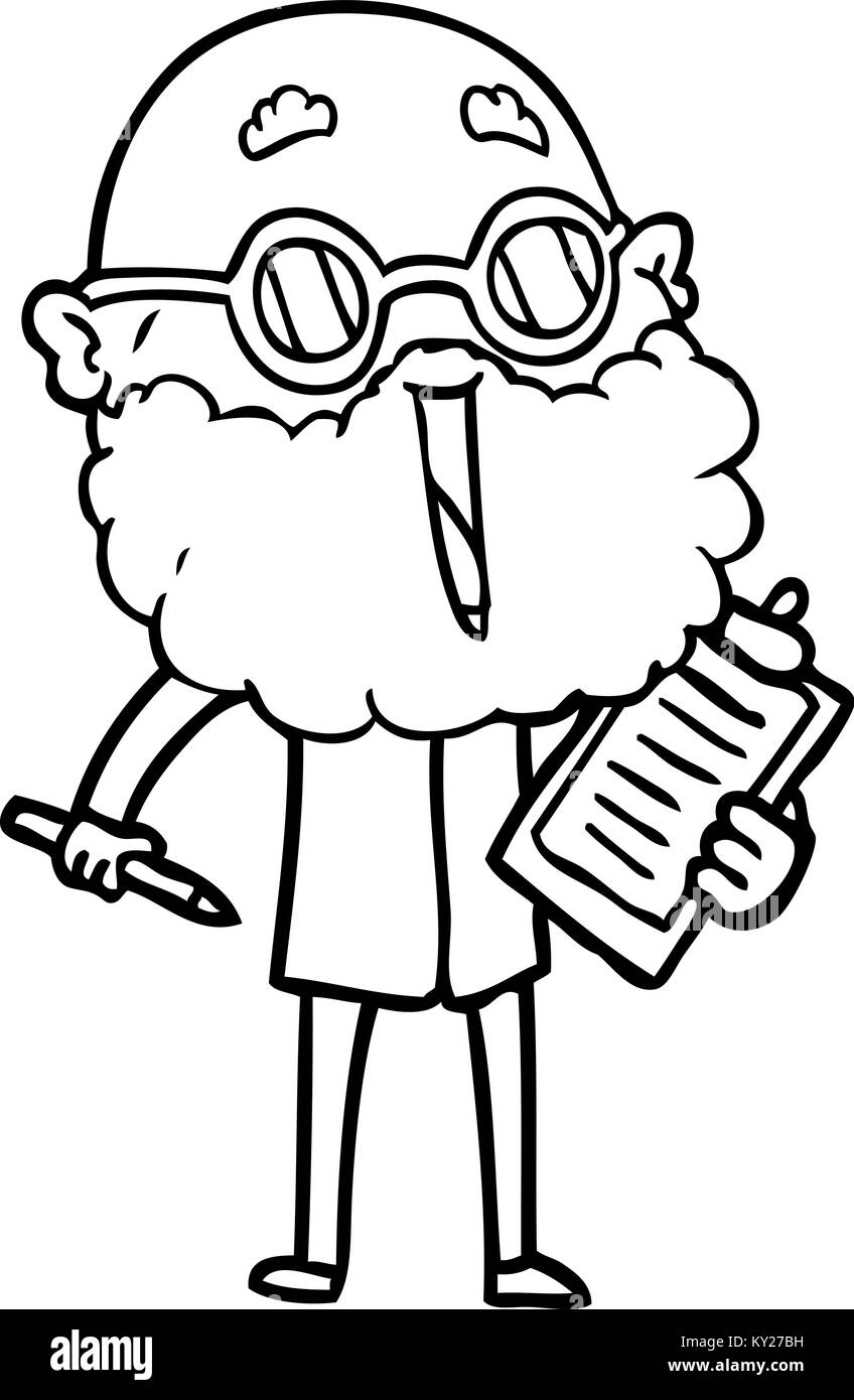 cartoon joyful man with beard Stock Vector Image & Art - Alamy