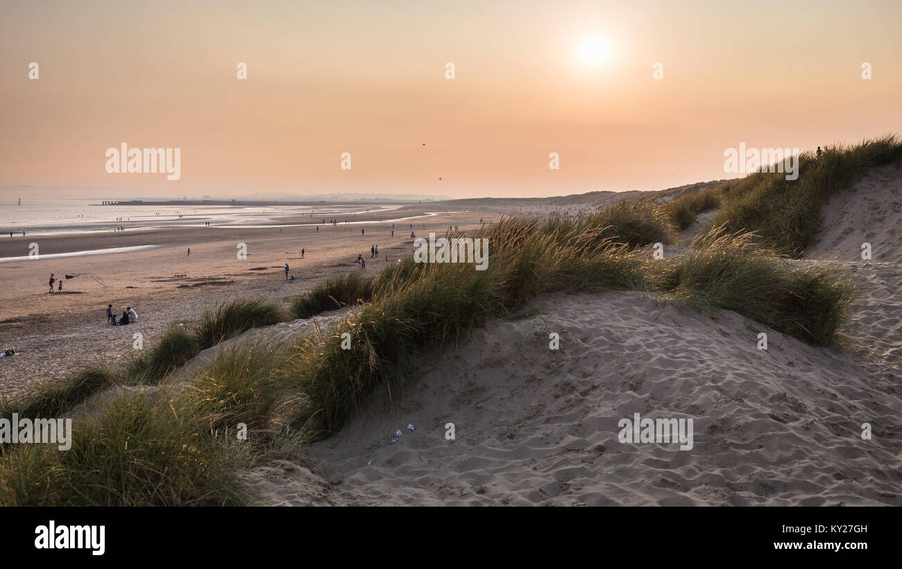 Camber Sands Beach, East Sussex, UK, on a summer afternoon Stock Photo ...