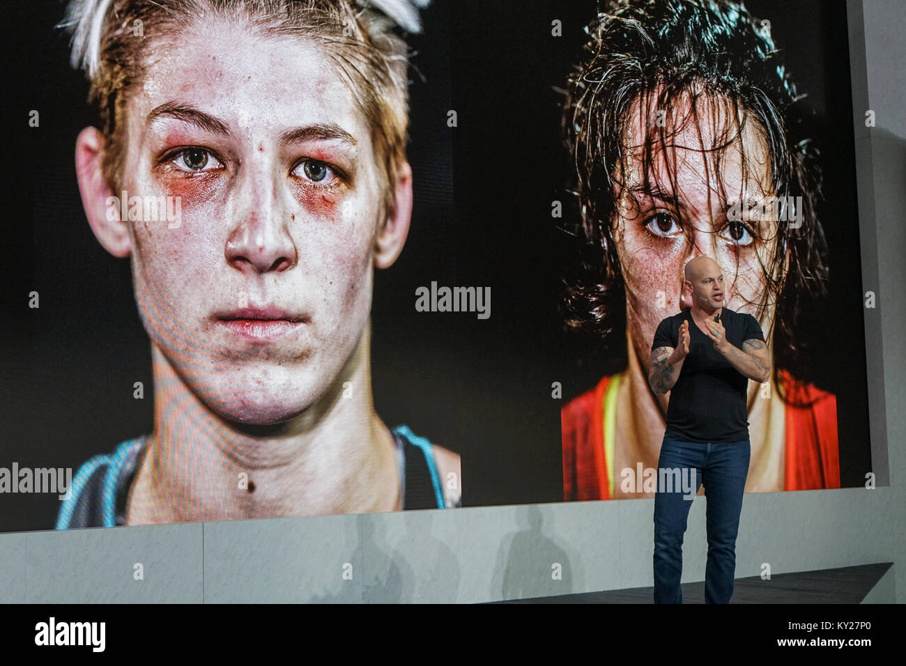 Las Vegas, Nevada, USA. 11th Jan, 2018. Photographer Ben Lowy presented ...