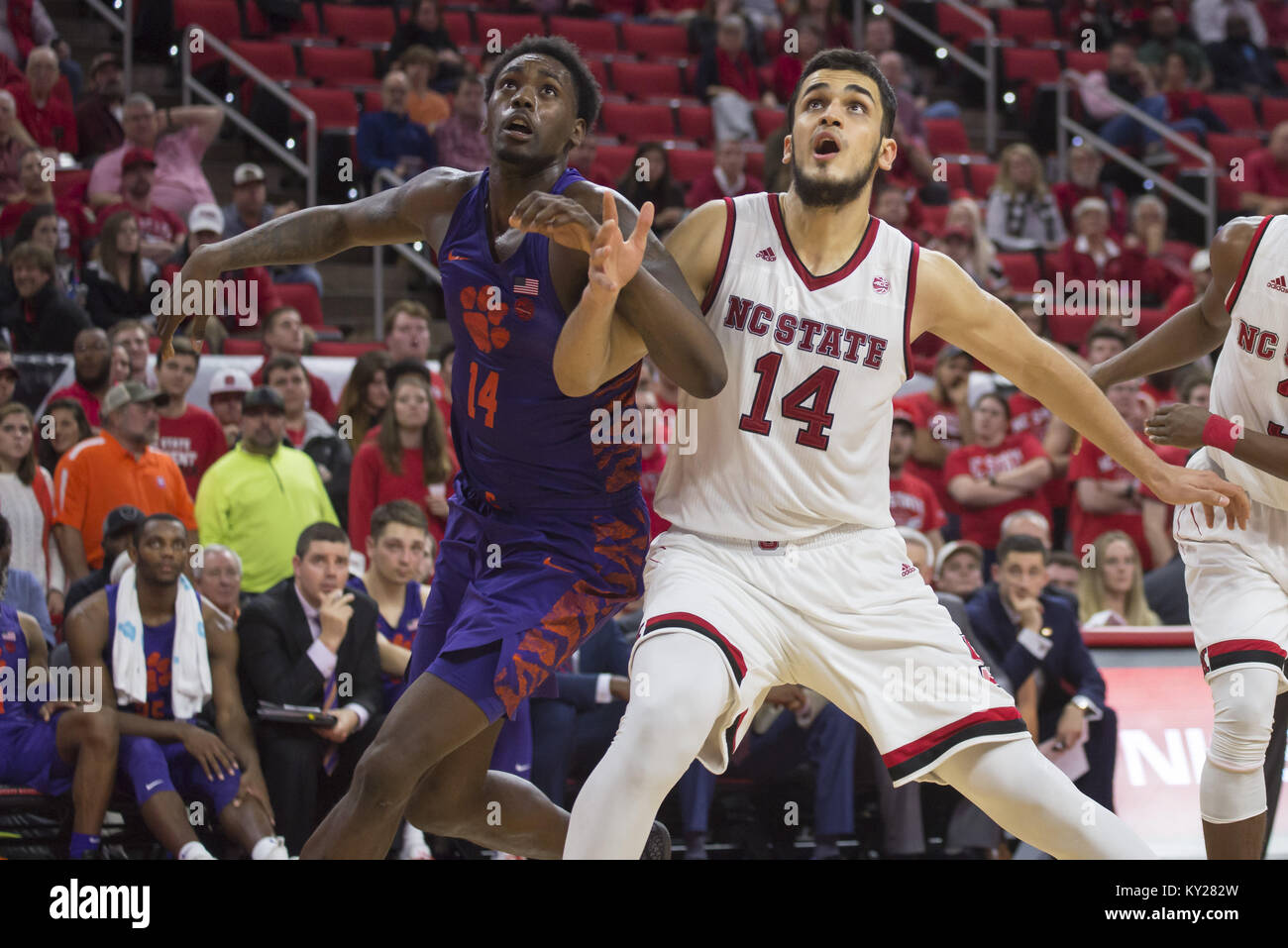Raleigh, North Carolina, USA. 12th Jan, 2018. NC State's OMER YURTSEVEN ...
