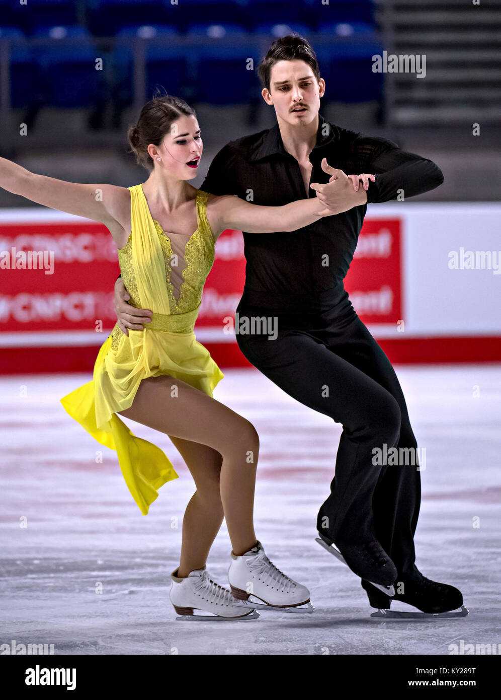 Vancouver, Canada. 11th Jan, 2018. Vanessa Chartrand (L) and Alexander ...