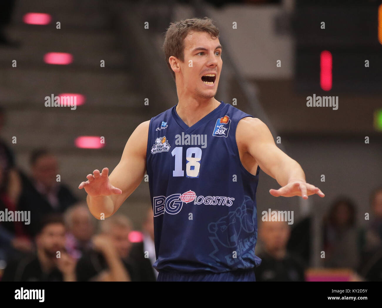 Bonn, Germany, January 11 2018, Basketball, Telekom Baskets Bonn vs ...