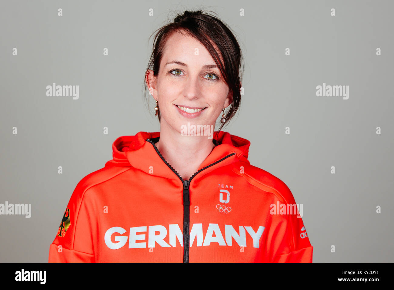 Patrizia Wittich poses at a photocall during the preparations for the ...