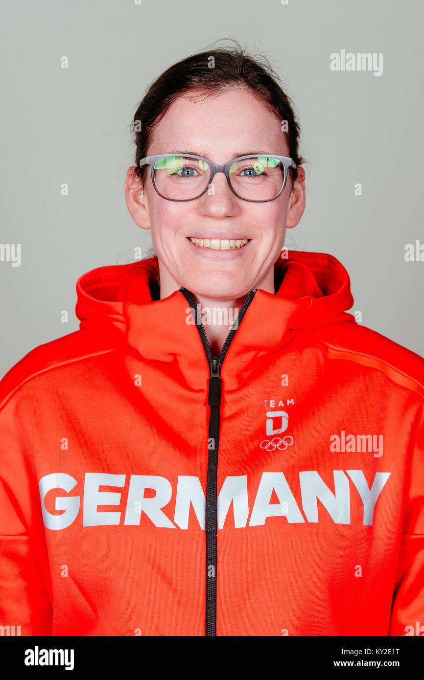 Julia Franke poses at a photocall during the preparations for the ...