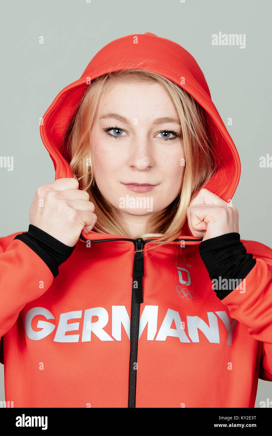 Michelle Christine Uhrig poses at a photocall during the preparations ...