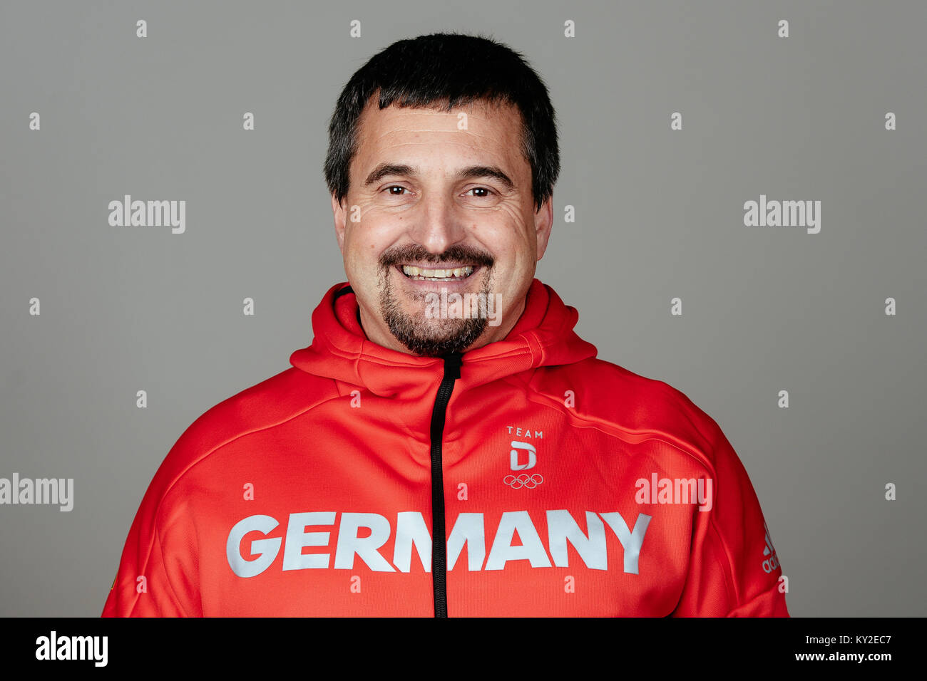 Georg Hackl poses at a photocall during the preparations for the Winter ...