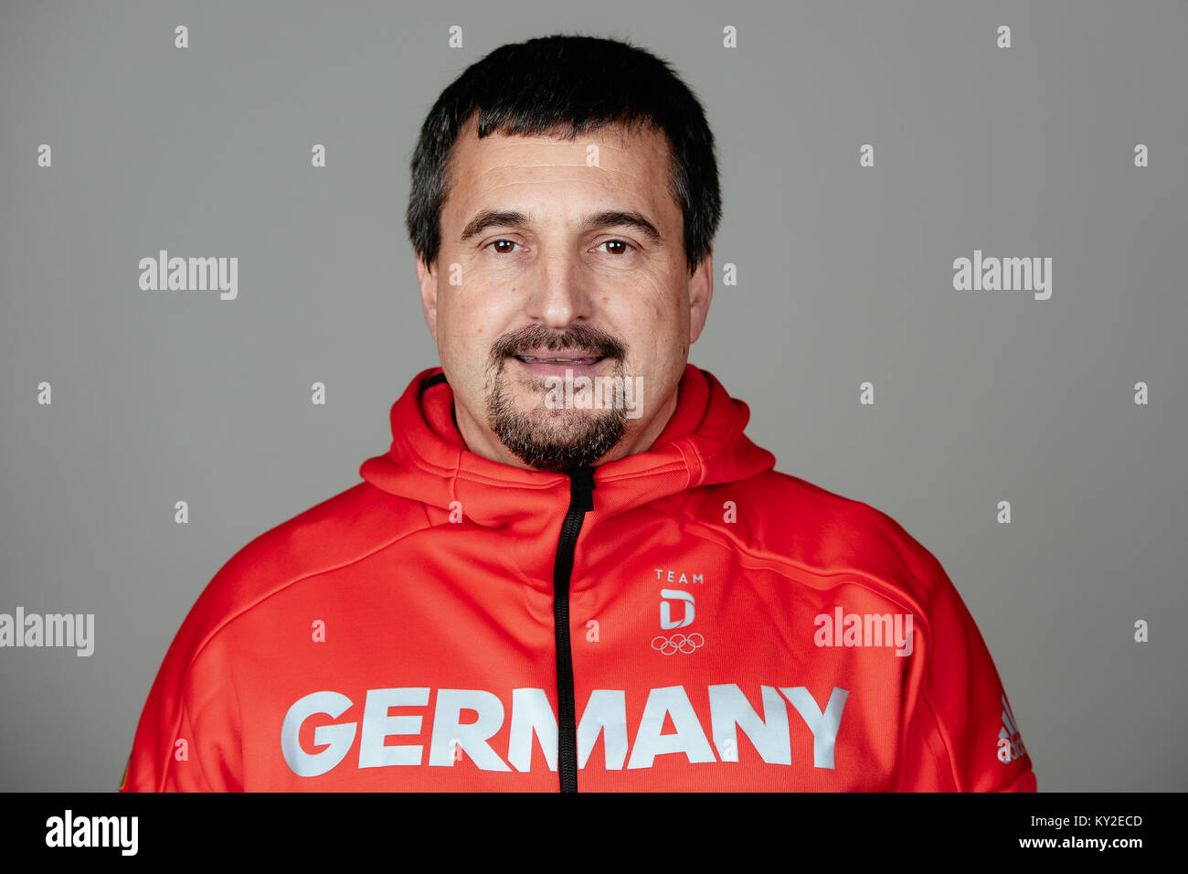Georg Hackl poses at a photocall during the preparations for the Winter ...