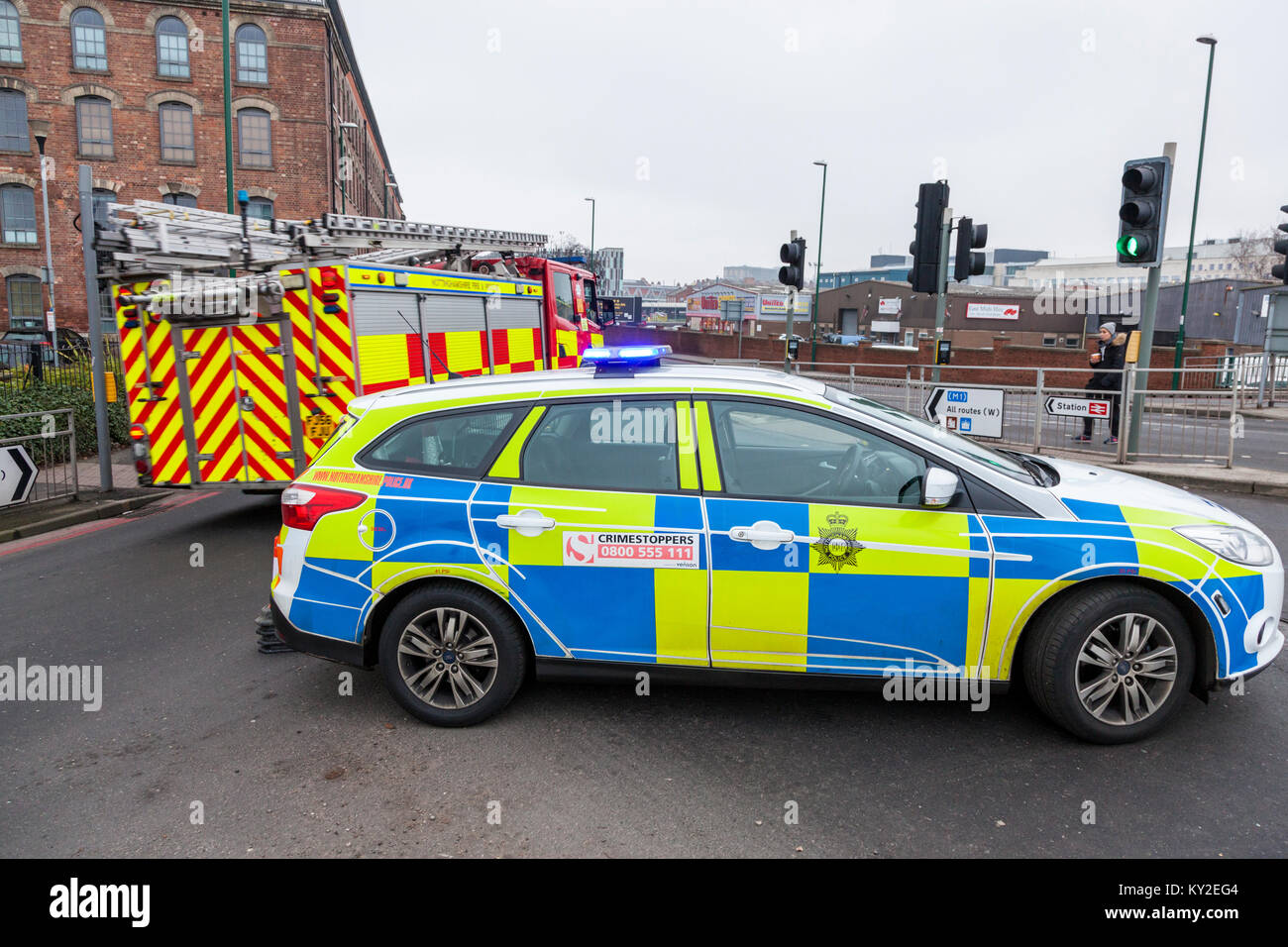 Nottingham police car hi-res stock photography and images - Alamy