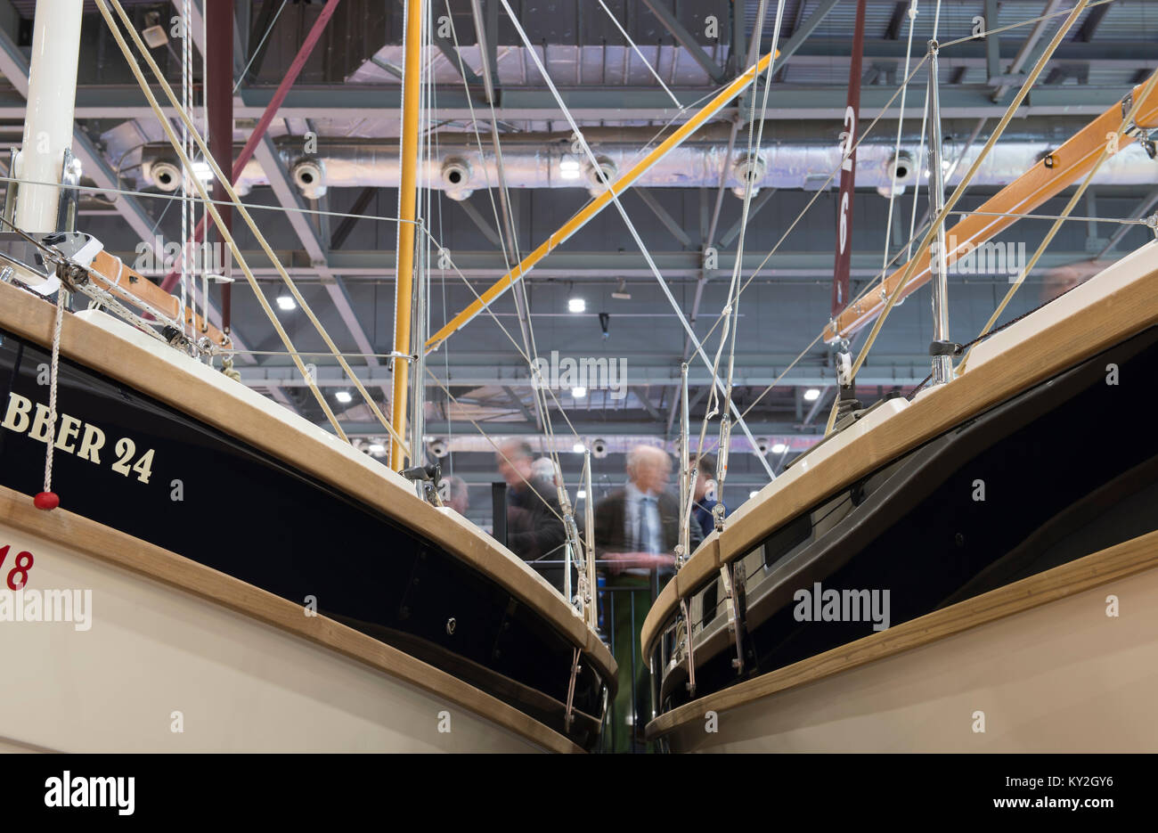 ExCel, London, UK. 12 January, 2018. The five day London Boat Show sees ...