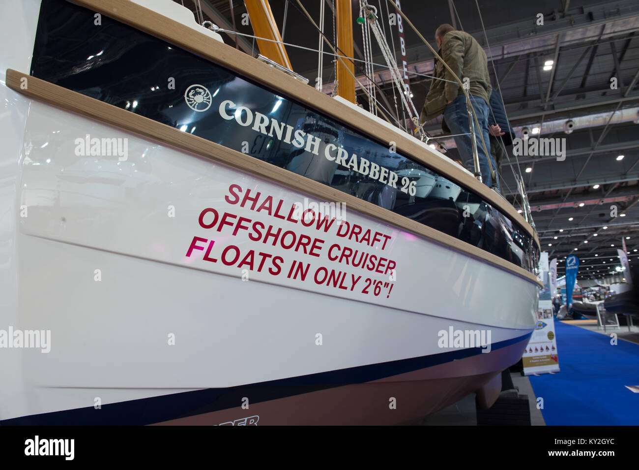 ExCel, London, UK. 12 January, 2018. The five day London Boat Show sees ...