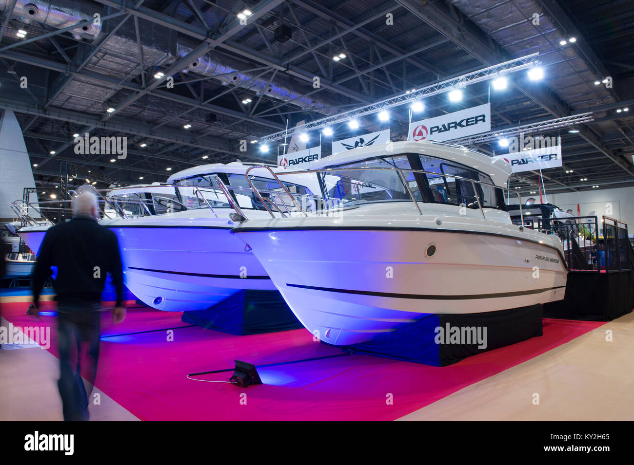 ExCel, London, UK. 12 January, 2018. The five day London Boat Show sees ...
