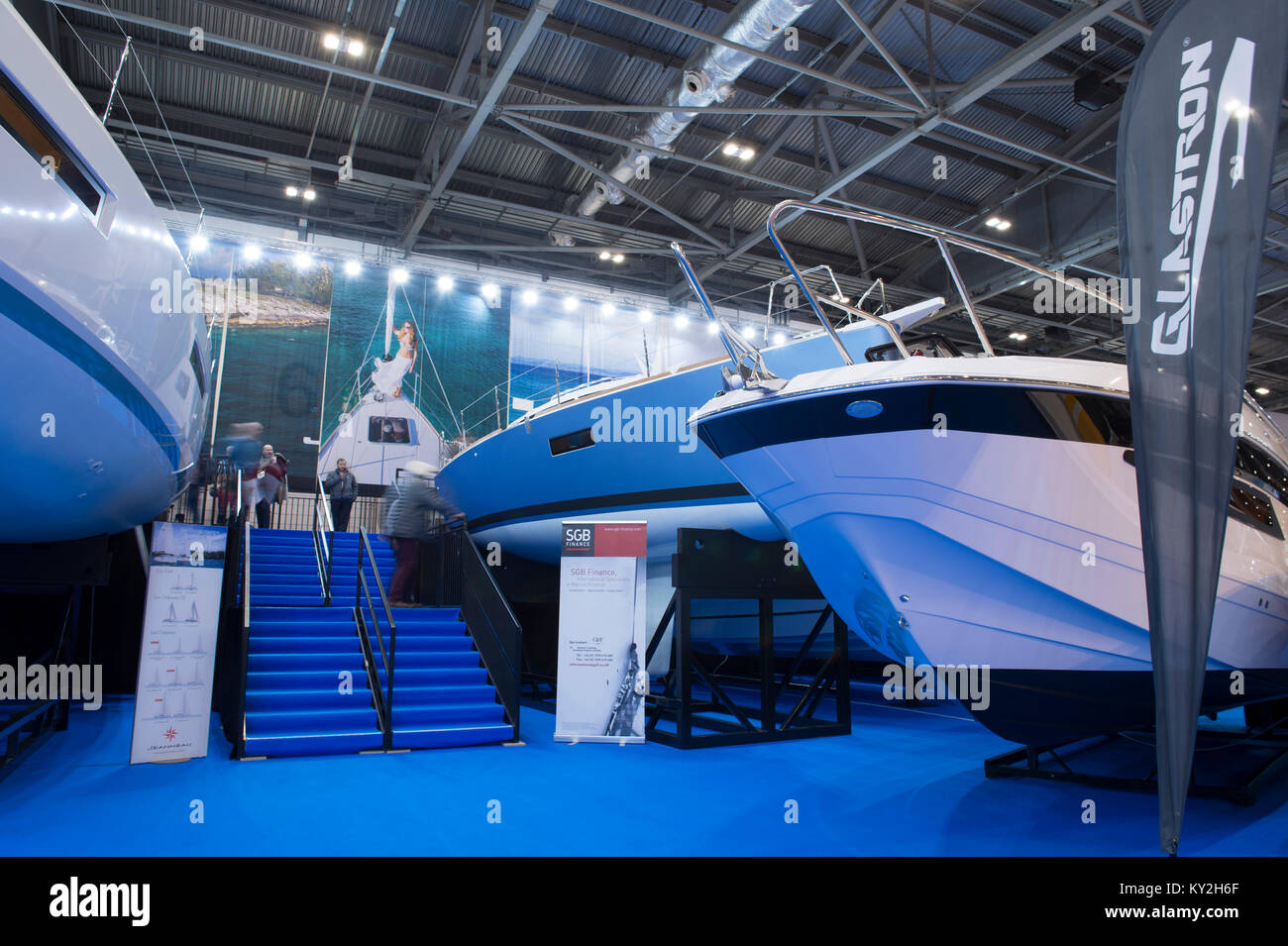 ExCel, London, UK. 12 January, 2018. The five day London Boat Show sees ...