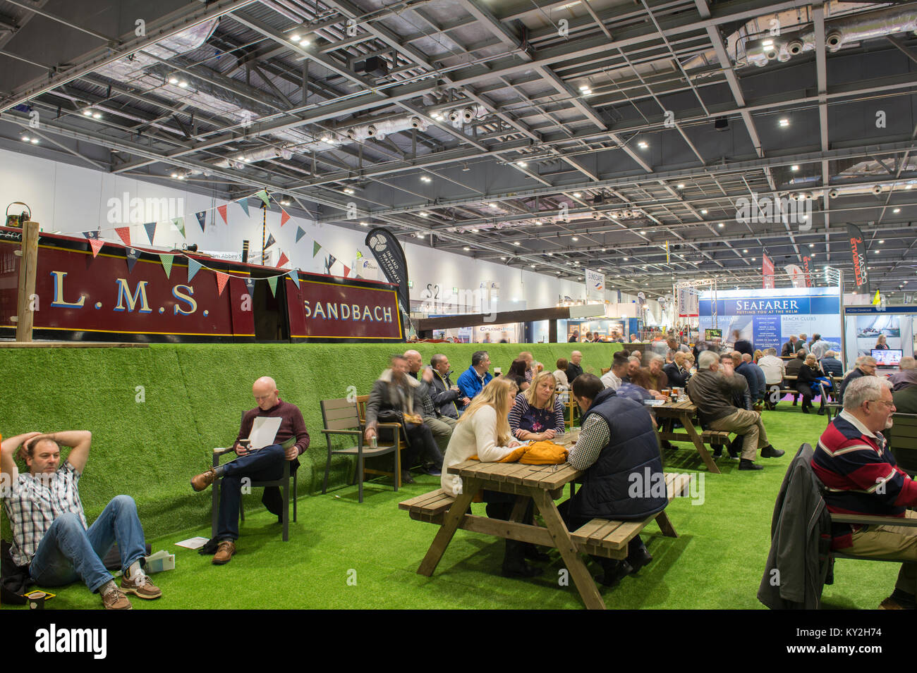 ExCel, London, UK. 12 January, 2018. The five day London Boat Show sees ...