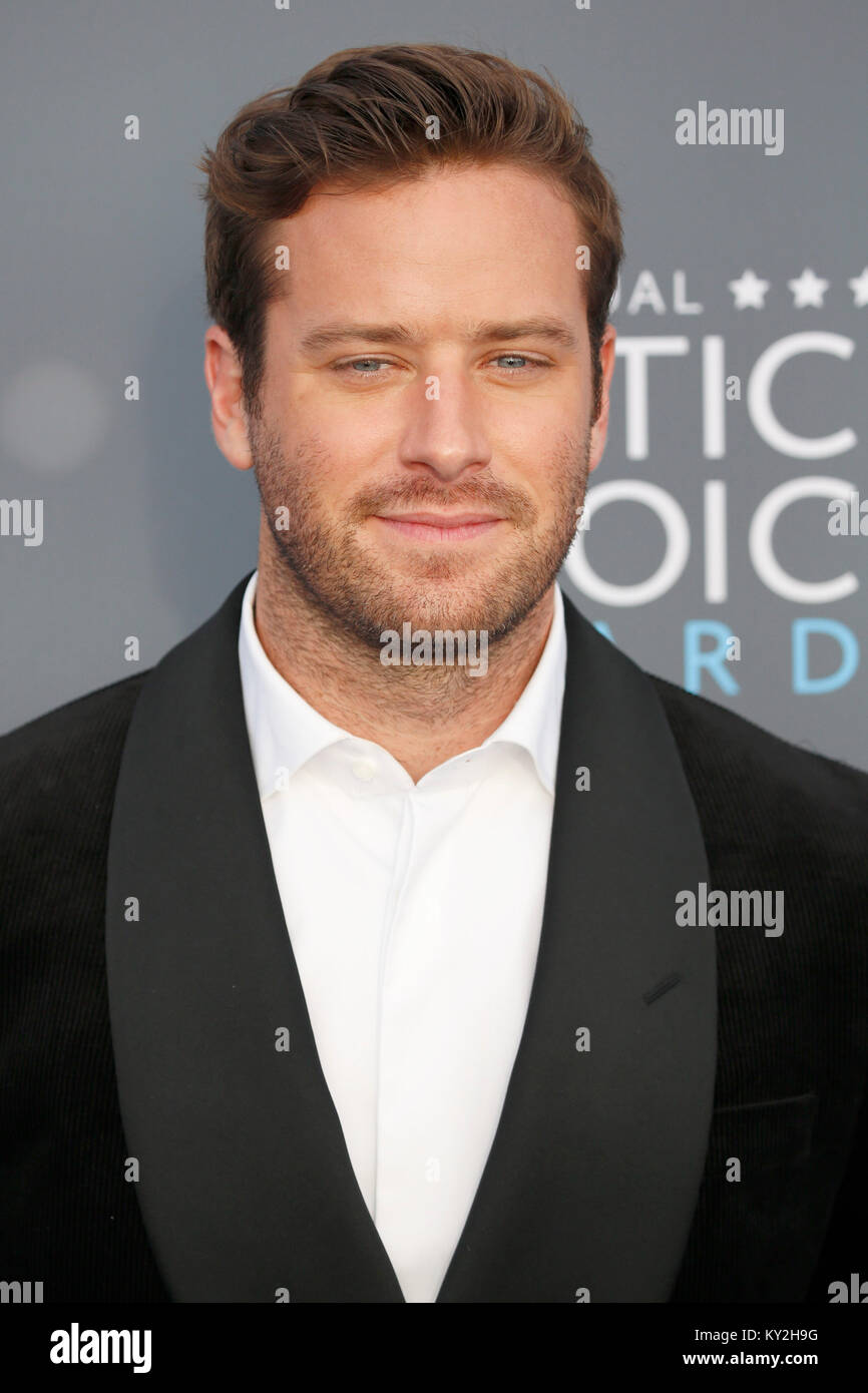 Armie Hammer attends the 23rd Annual Critics' Choice Awards at Barker ...