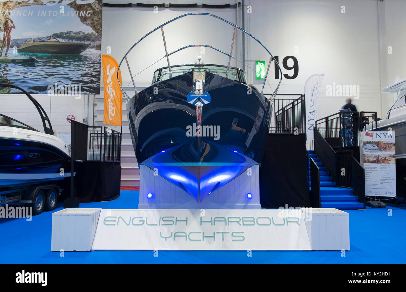 ExCel, London, UK. 12 January, 2018. The five day London Boat Show sees ...