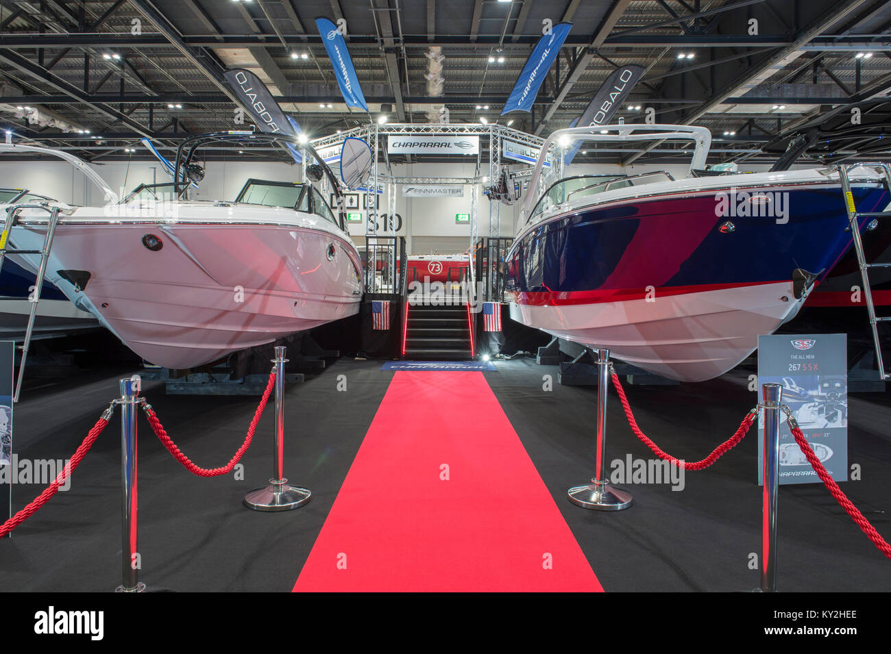 ExCel, London, UK. 12 January, 2018. The five day London Boat Show sees ...