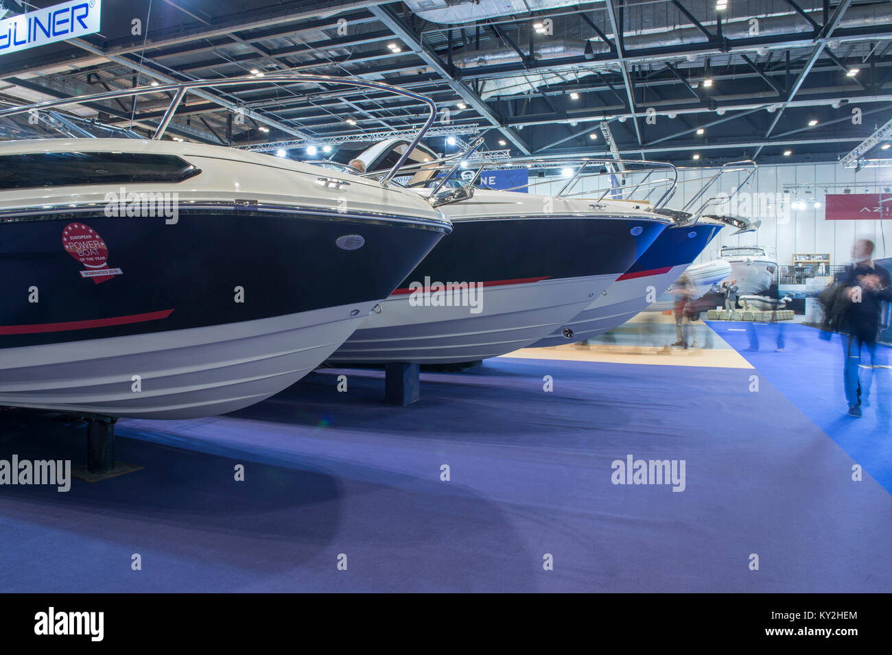 ExCel, London, UK. 12 January, 2018. The five day London Boat Show sees ...