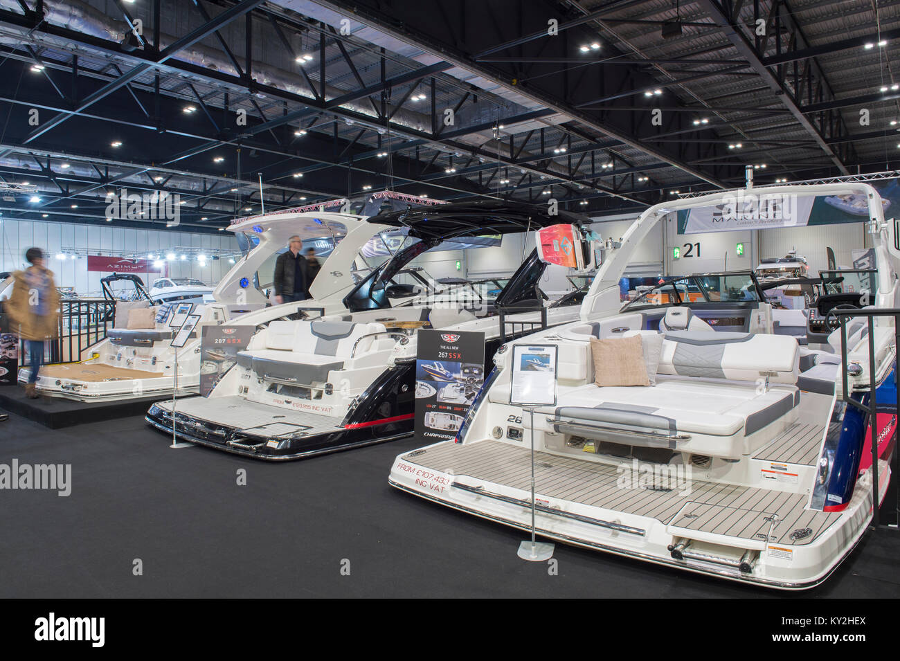 ExCel, London, UK. 12 January, 2018. The five day London Boat Show sees ...