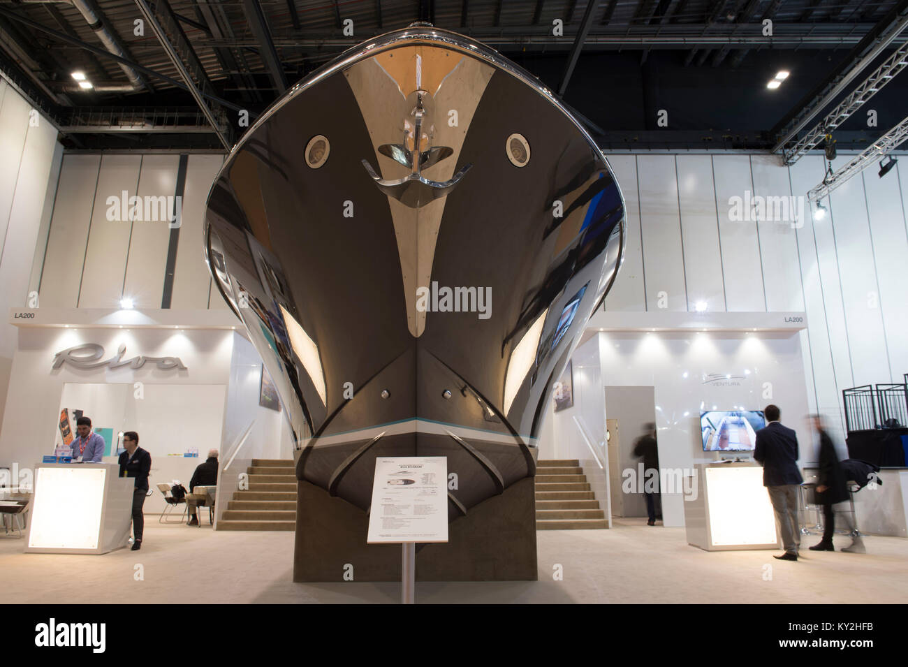 ExCel, London, UK. 12 January, 2018. The five day London Boat Show sees ...