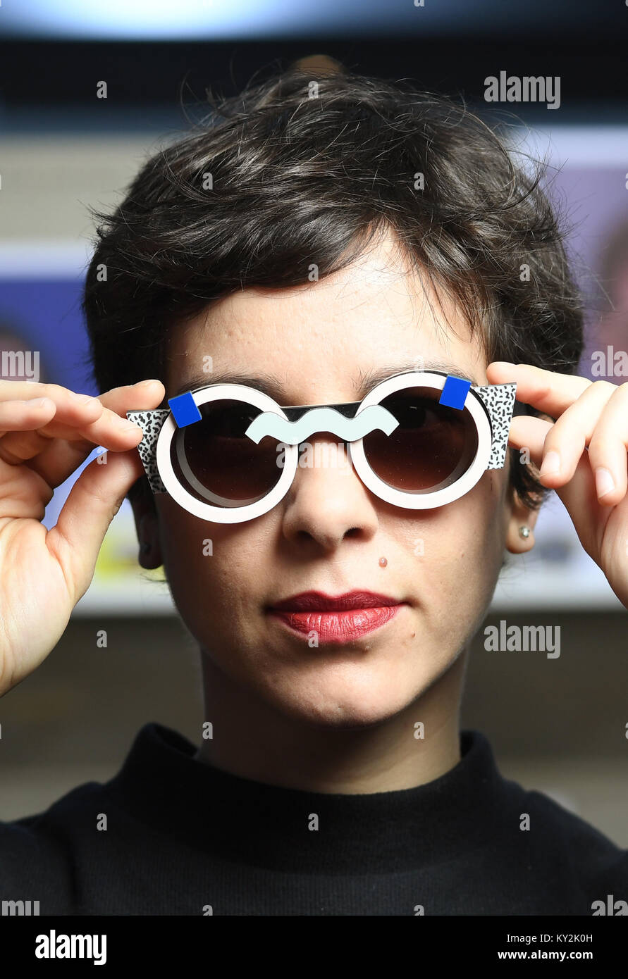 Munich, Germany. 12th Jan, 2018. The designer Lorena Serrano wearing ...