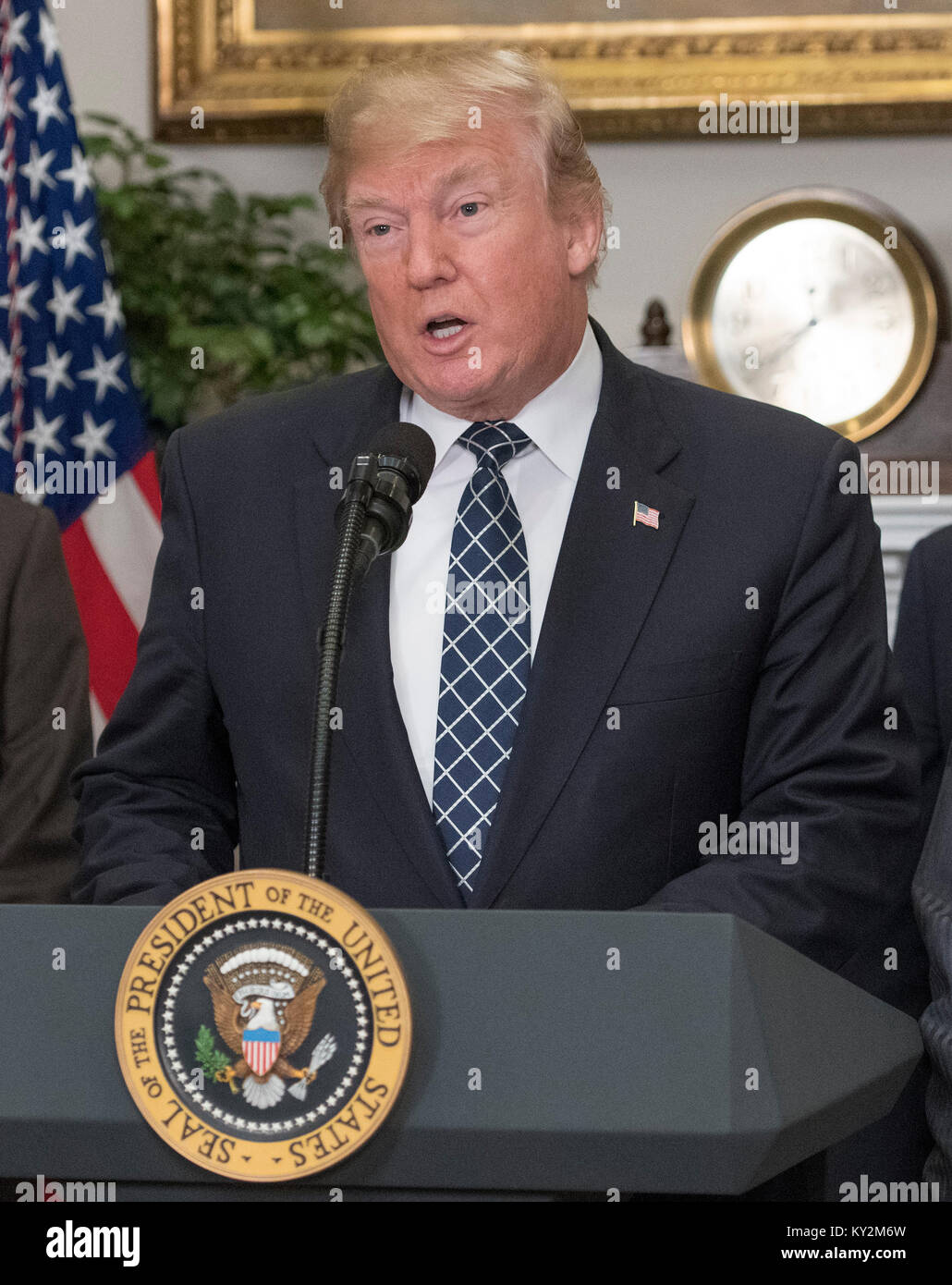 United States President Donald J. Trump makes remarks prior to signing ...
