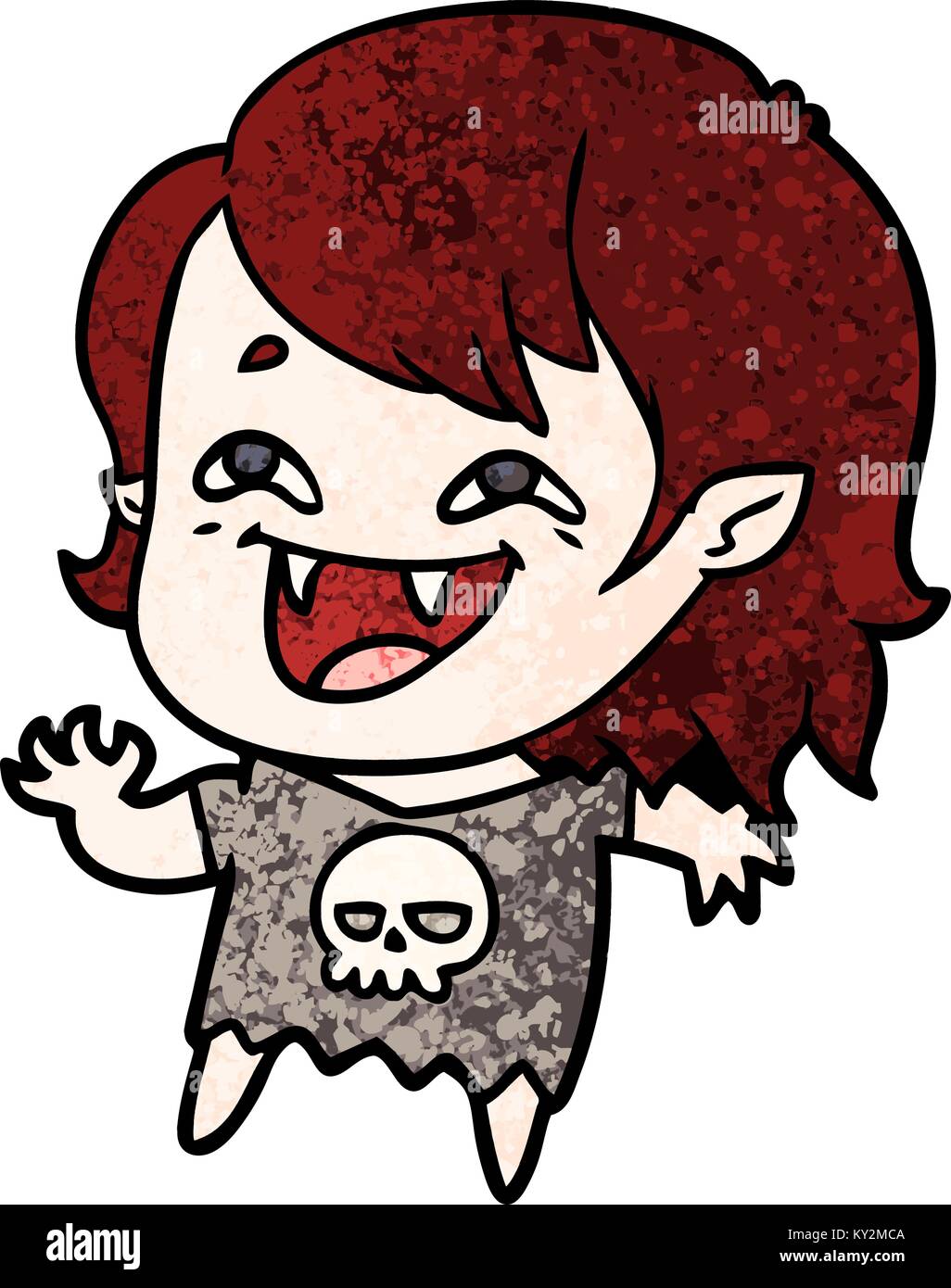 cartoon laughing vampire girl Stock Vector Image & Art - Alamy