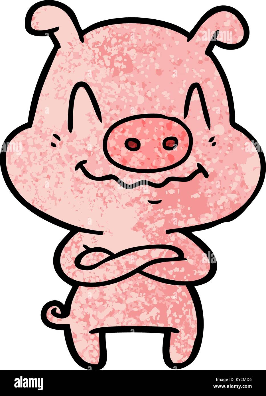 nervous cartoon pig Stock Vector Image & Art - Alamy