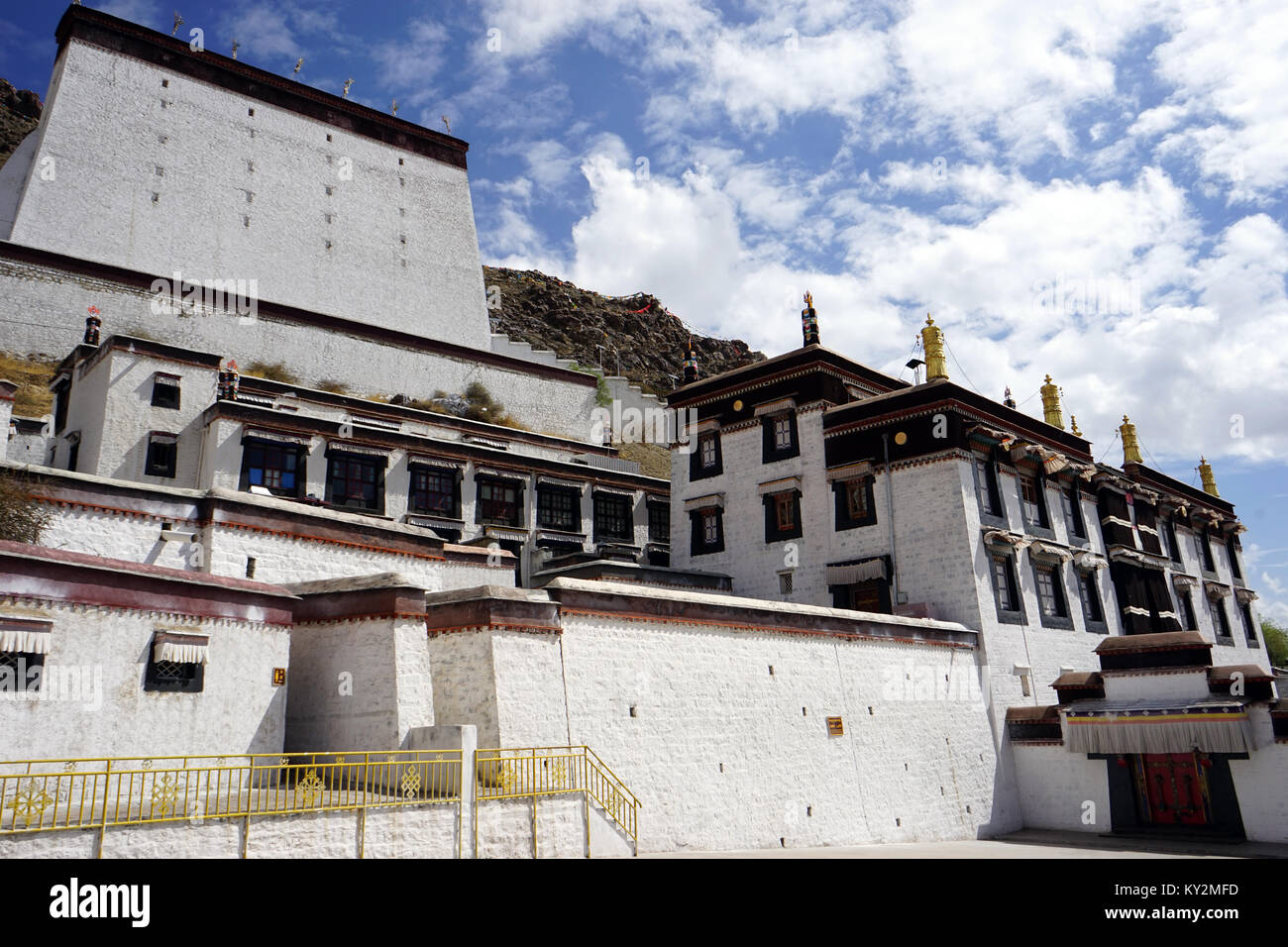 SHIGATSE, CHINA - CIRCA MAY 2017 Tashilhunpo Monastery. Covering 70,000 ...