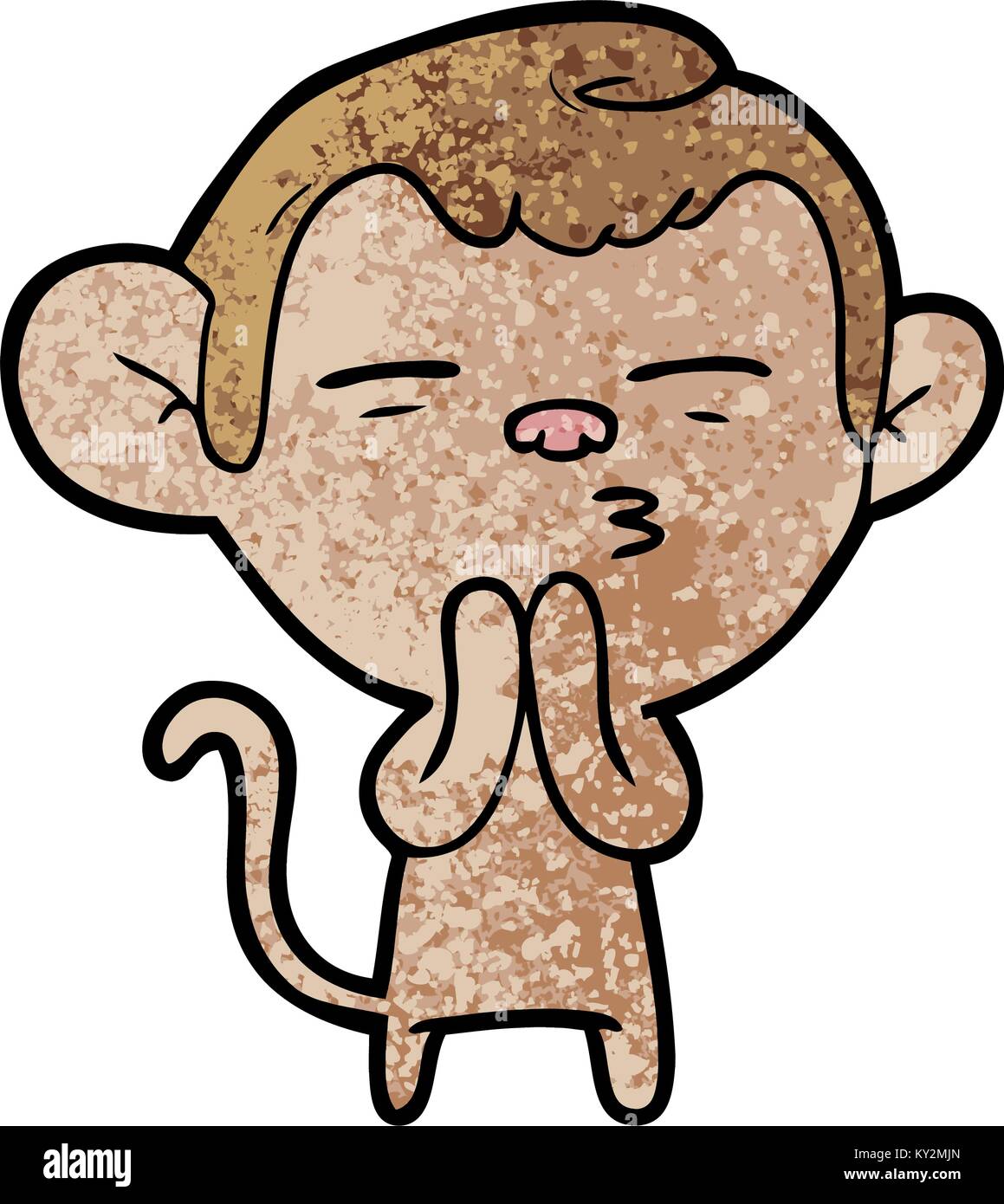 cartoon suspicious monkey Stock Vector Image & Art - Alamy